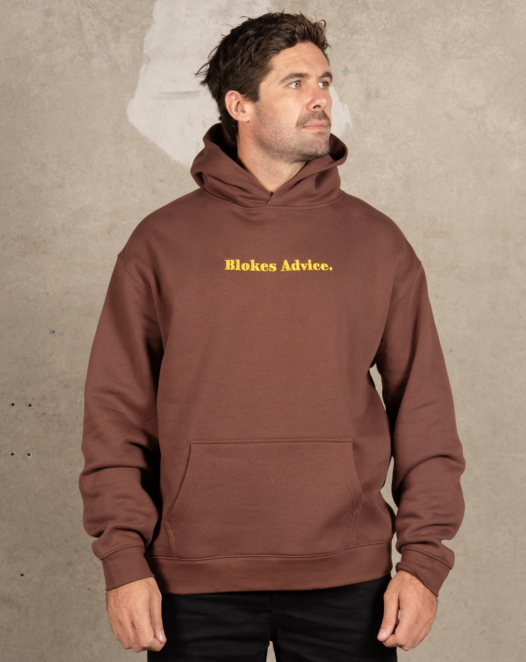 Logo Hoodie - Brown – Blokes Advice