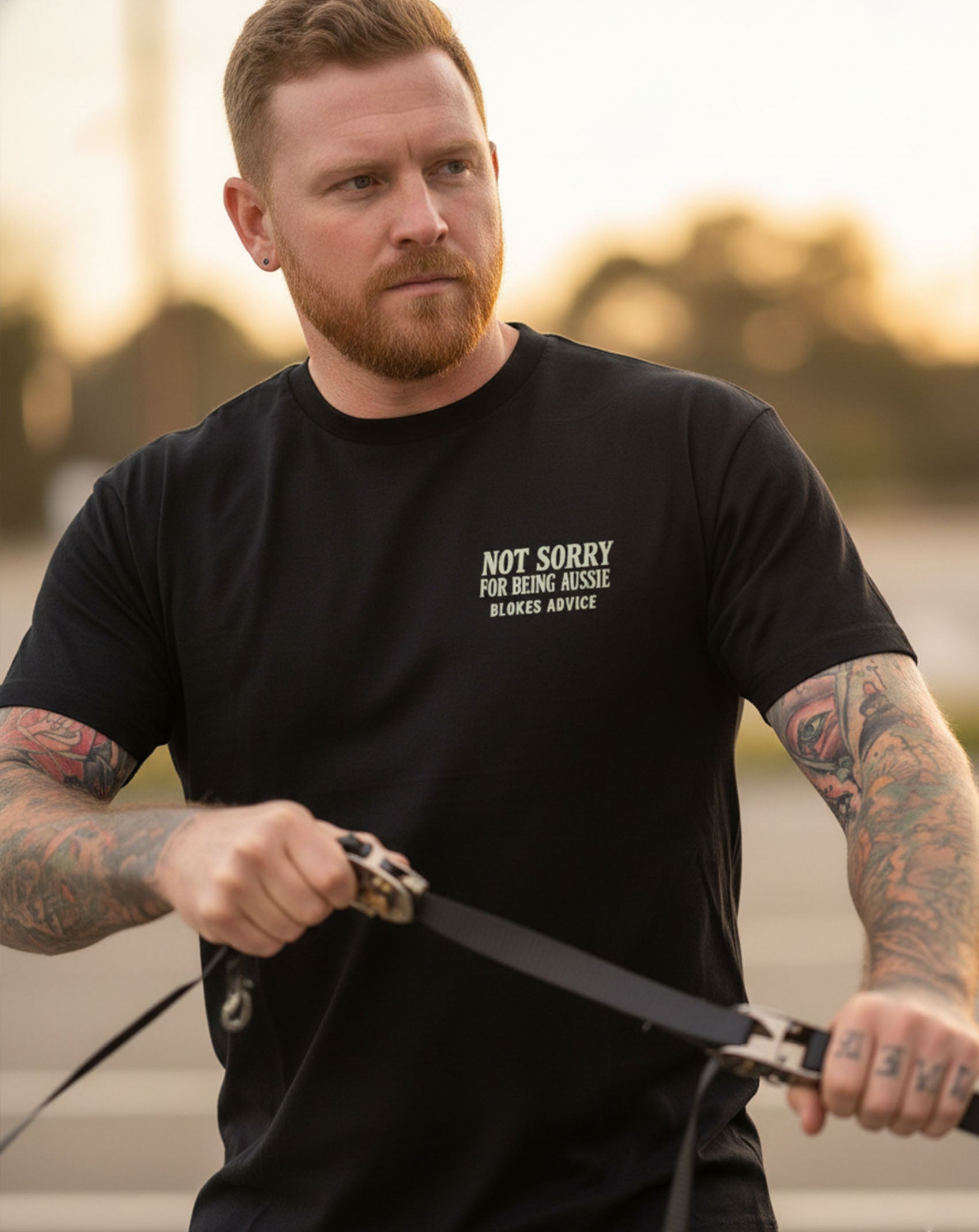 Not Sorry Tee - Black – Blokes Advice