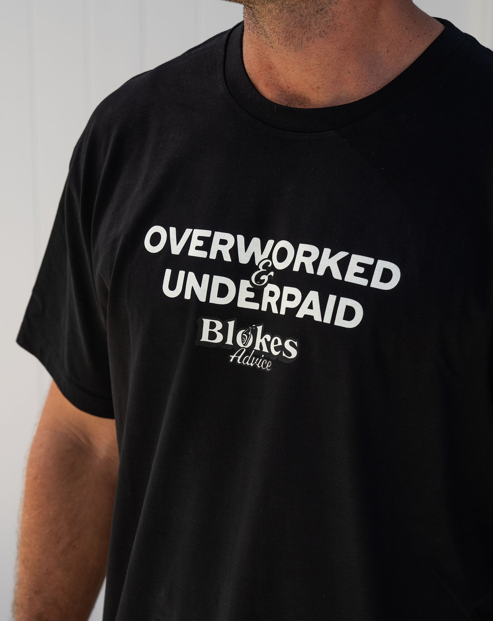 Overworked Tee - Black – Blokes Advice