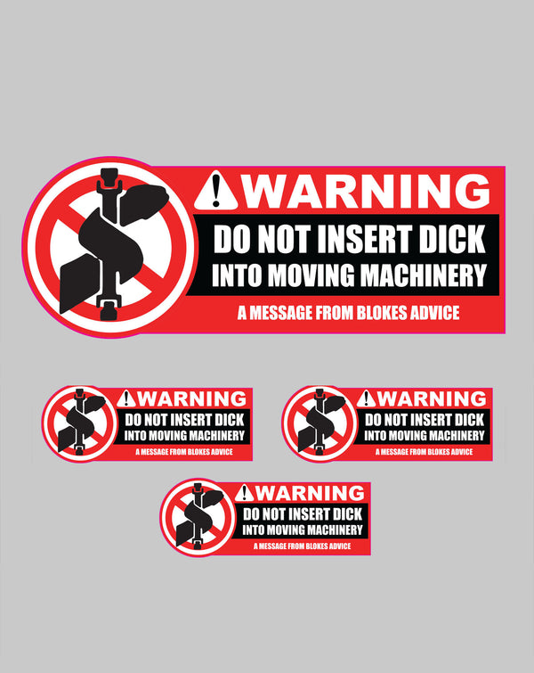 Warning Stickers - 4 Pack – Blokes Advice